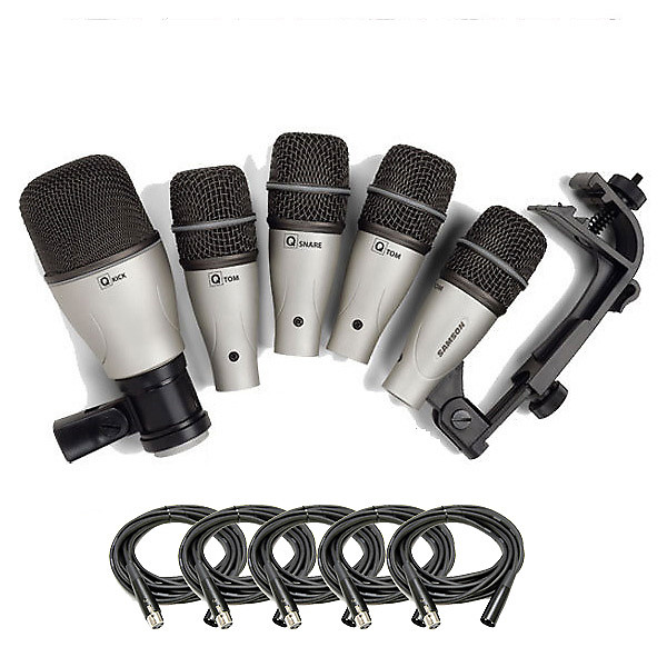 Samson 5KIT 5 Piece Drum Microphone System & 5 XLR Cables | Reverb