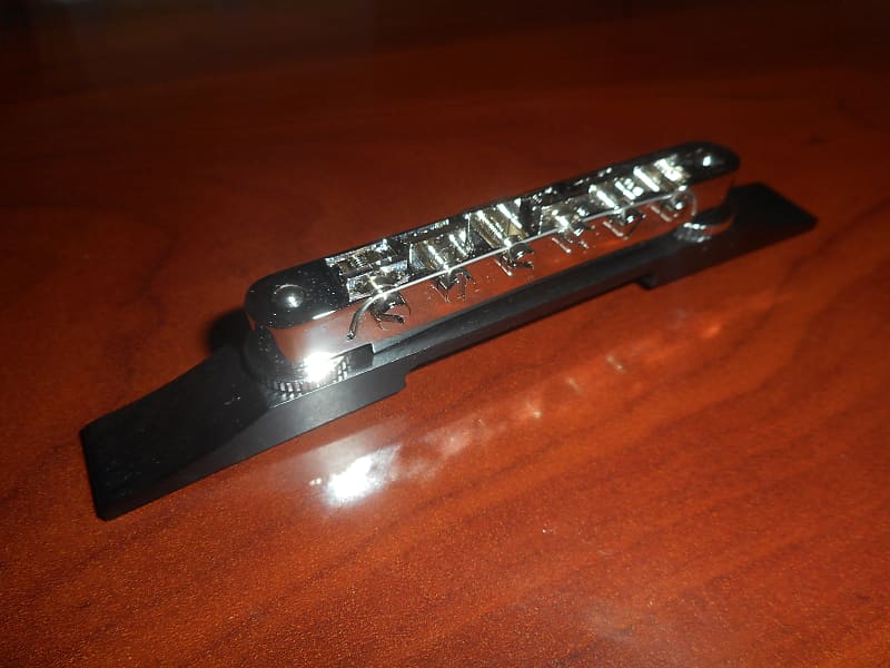 Gretsch Adjustomatic Bridge Assembly - NICKEL WITH EBONY BASE | Reverb