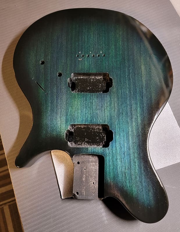 Warmoth Velocity Guitar Body - 2022 - Blue/Green/Trans Black | Reverb