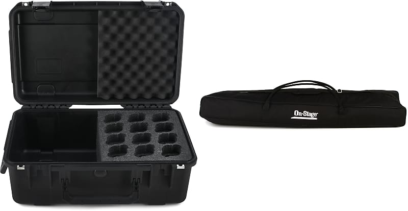 SKB 3i-2011-MC12 iSeries 12 Microphone Case Bundle with | Reverb