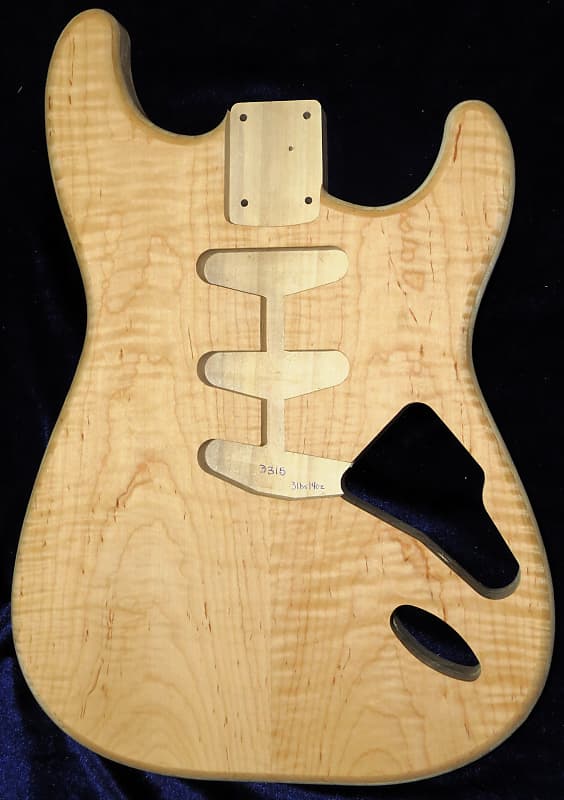 Flamed Maple Top / Cottonwood Strat body Standard Hardtail | Reverb