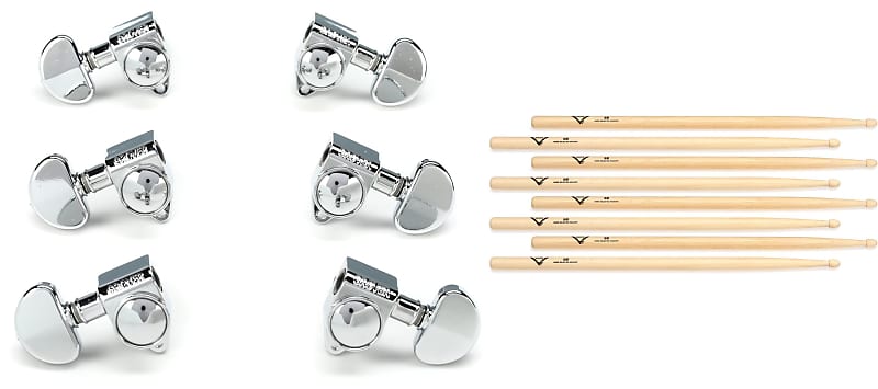 Grover 102C Original Rotomatics Tuning Machines Set - Chrome | Reverb