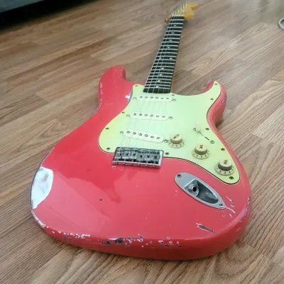 Custom Hardtail Strat 2022 Faded Fiesta Red | Reverb