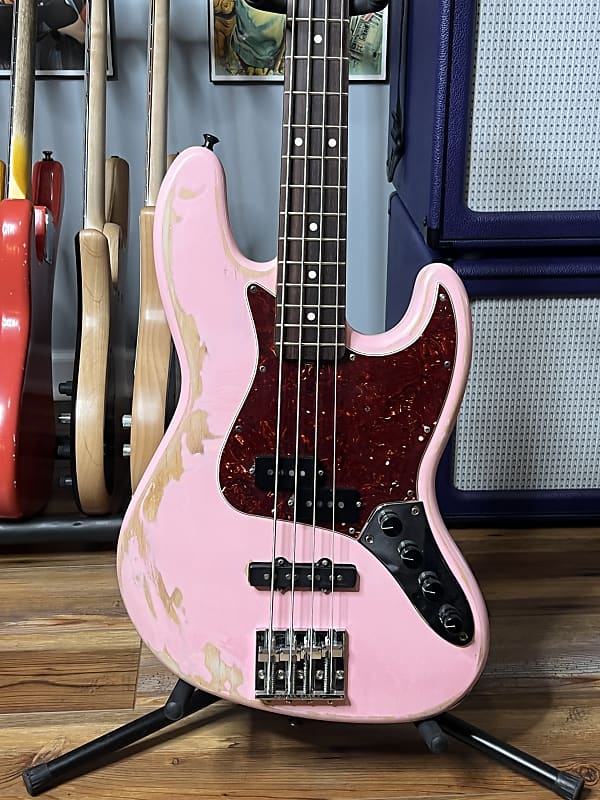 Fender Allparts partscaster Jazz bass hybrid - Shell pink | Reverb