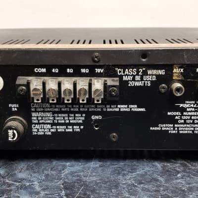 Vintage Realistic MPA-20 Solid State Public Address Amplifier | Reverb