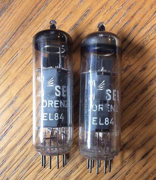 vintage matched pair LORENZ (SEL) El84 6BQ5 tubes | Reverb