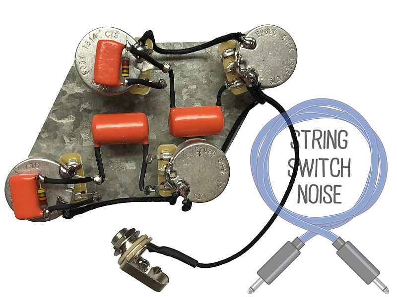 (Gibson) Les Paul, LONG SHAFT POTS, Wiring Harness, Treble | Reverb