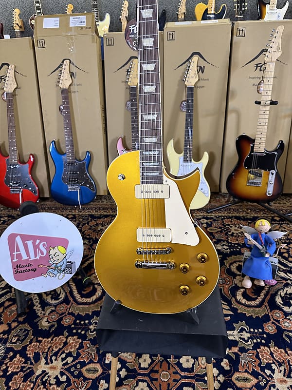 FGN Fujigen Guitars LP STANDARD GOLD TOP P90 FGN NLS11RMP/AG | Reverb