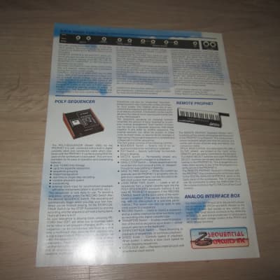 Sequential Circuits Prophet-5 Catalog-70's-Original | Reverb Australia