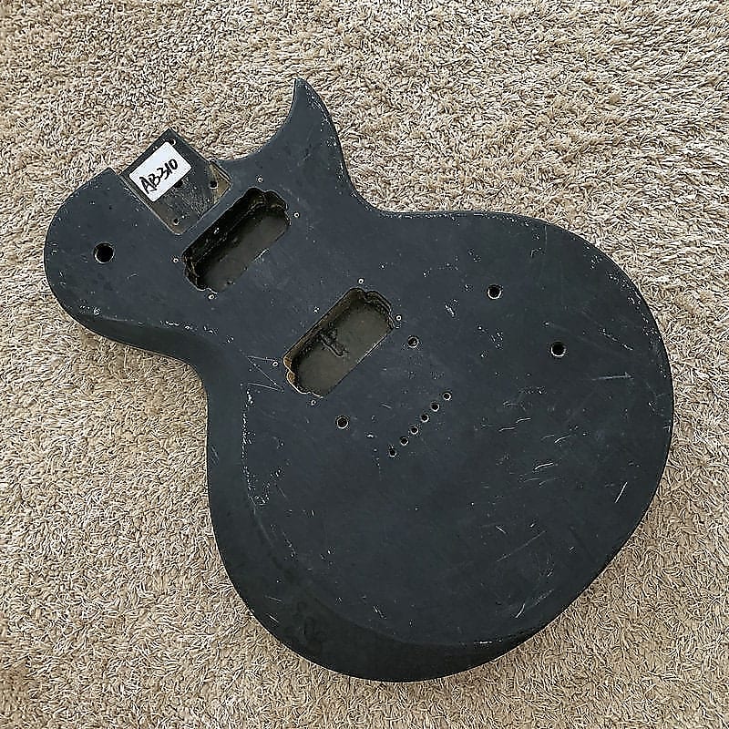 Black Les Paul LP Style Guitar Solid Body DIY Projecta | Reverb