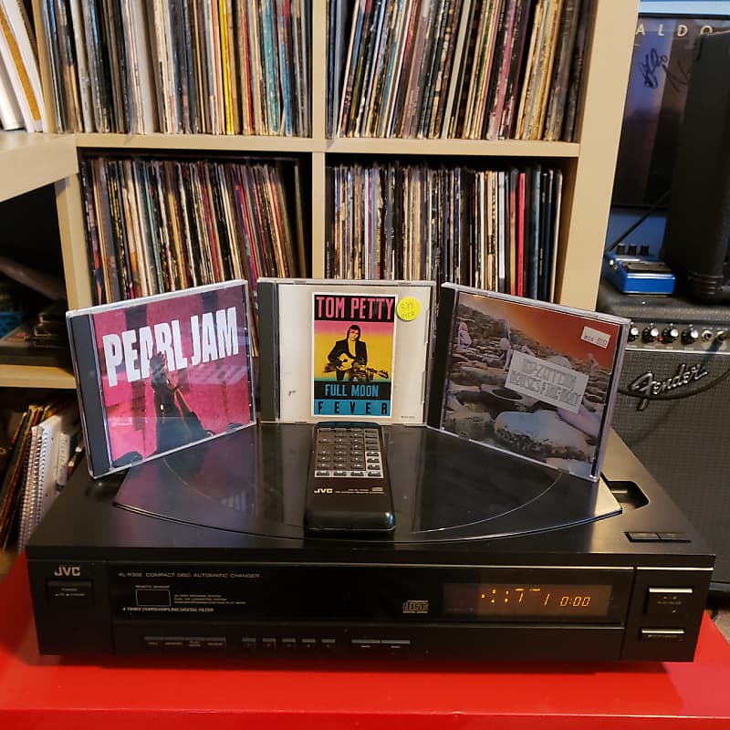 JVC XL-R302BK CD Player 5 Disc Changer 1990 Black + Remote + | Reverb