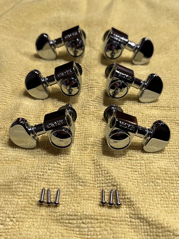 Grover Rotomatic 3+3 Chrome Gibson Les Paul Kidney Tuners | Reverb