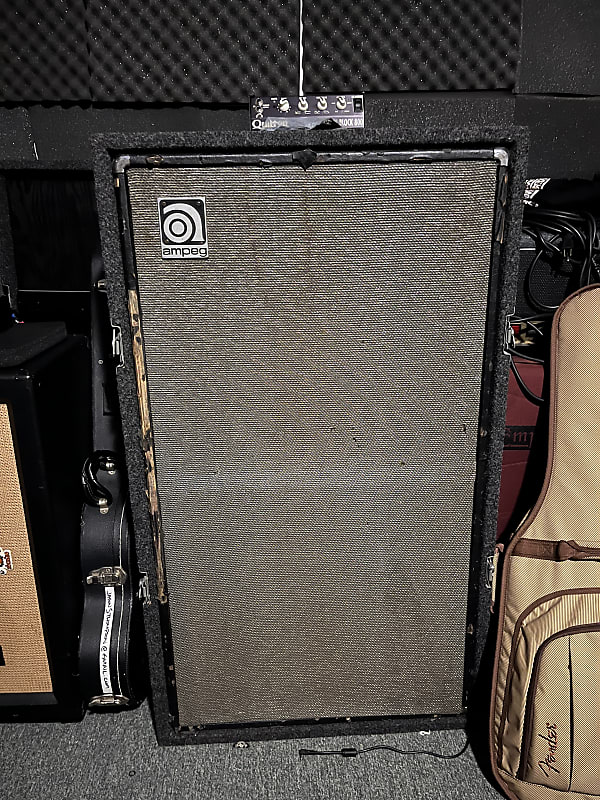 Ampeg Vintage 8x10 1970’s Grey grill, Grey road case | Reverb