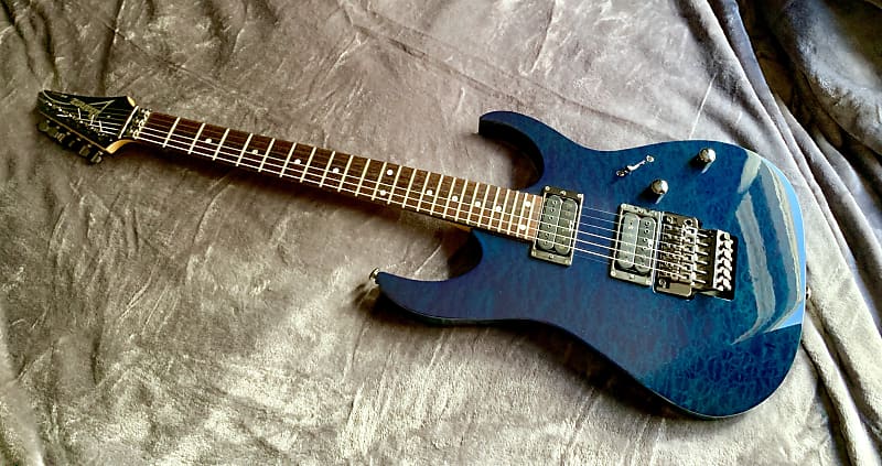 Ibanez RG520QS 1999 Trans Blue Pre-Prestige MIJ | Reverb