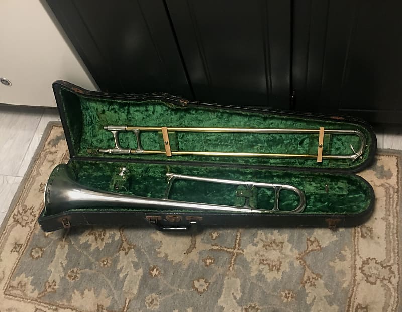 FE OLDS 1946 RARE SILVER SUPER TROMBONE ONE OWNER SN17648 THE | Reverb