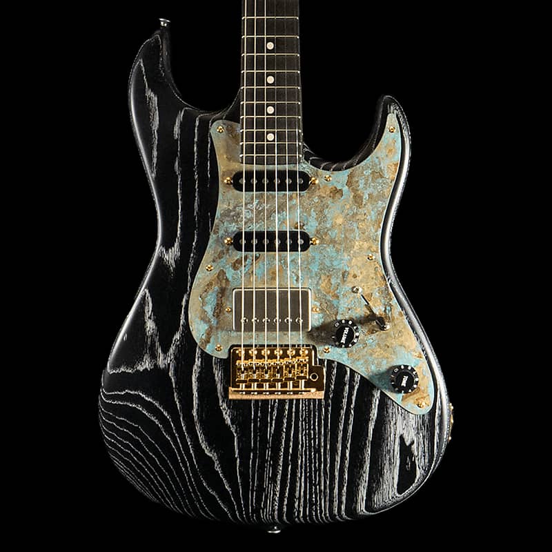 Patrick James Eggle 96 HSS Guitar in Grained Black w/ Gold | Reverb UK