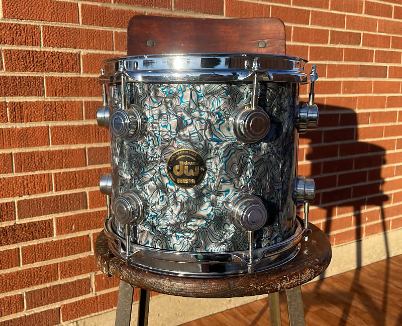 DW 9x10 Tom Drum Single Blue Swirl Pre-Collector's Series | Reverb