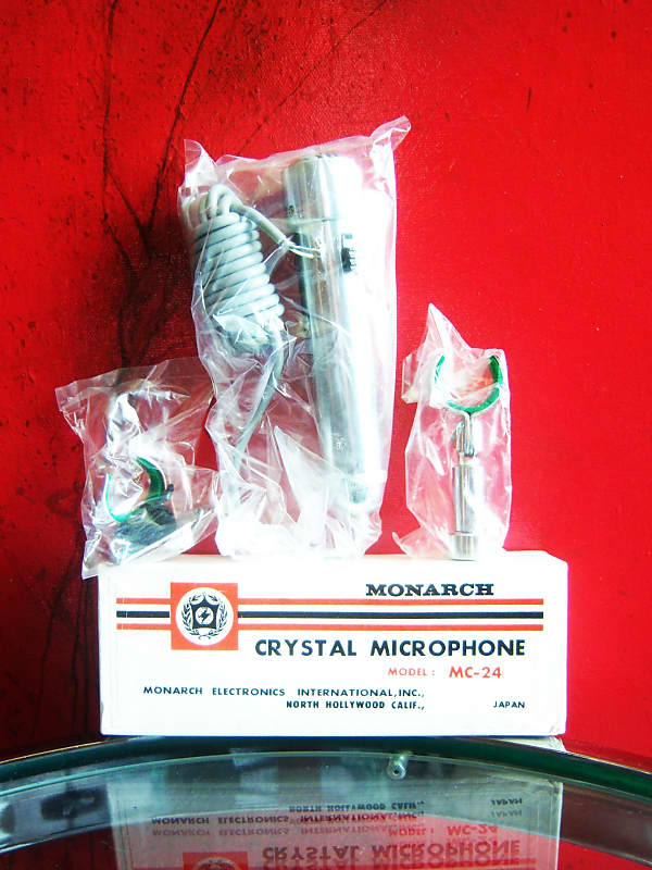 Vintage NOS 1960's Monarch MC-24 crystal harp microphone w | Reverb