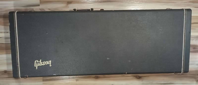 Gibson Rectangular Case 1970s - Black with Red Interior (RD | Reverb