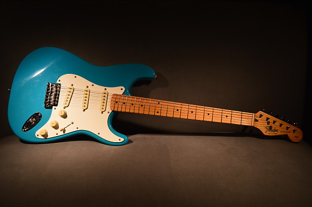 1992-1993 Fender Made in Korea Rare Maui Blue Stratocaster w. | Reverb