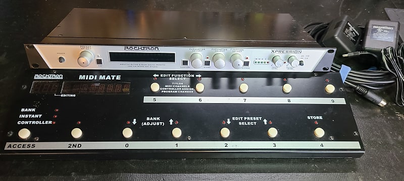 Rocktron Xpression Rack Unit with Midi Mate Floor Board | Reverb