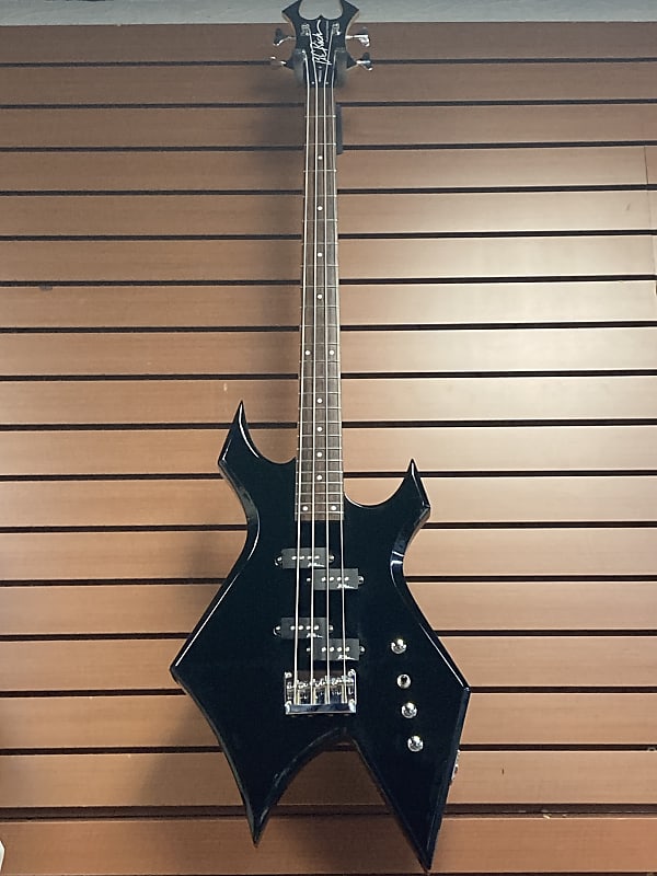 B.C. Rich Platinum Series Warlock Bass in Black | Reverb