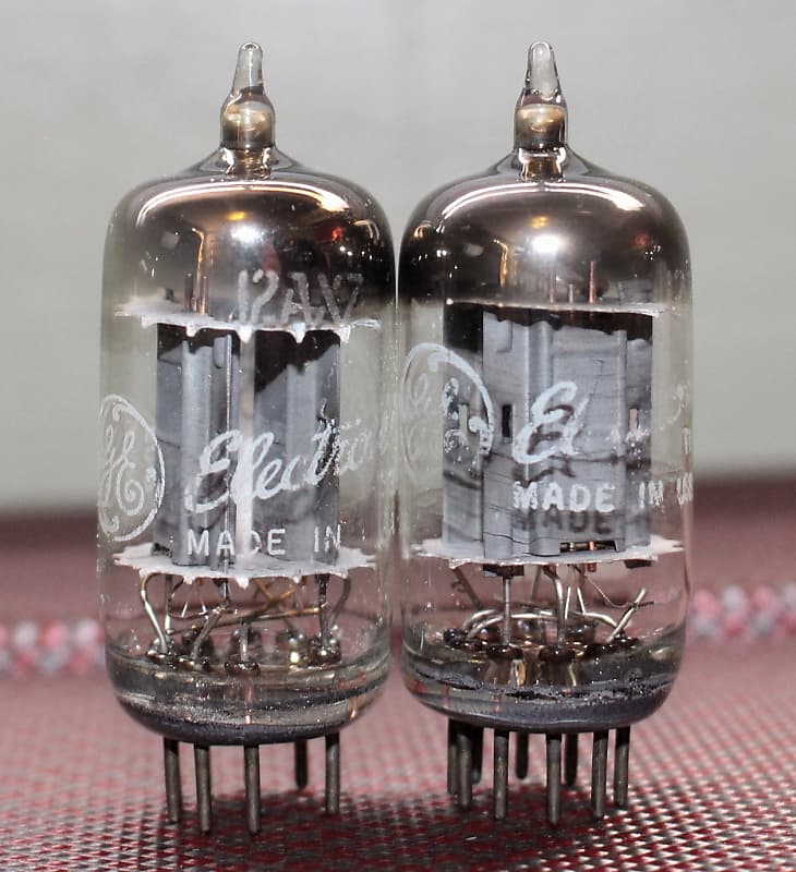 GE KEN-RAD 12AX7 ECC83 TIGHT MATCH PAIR LONG PLATE FOIL D | Reverb