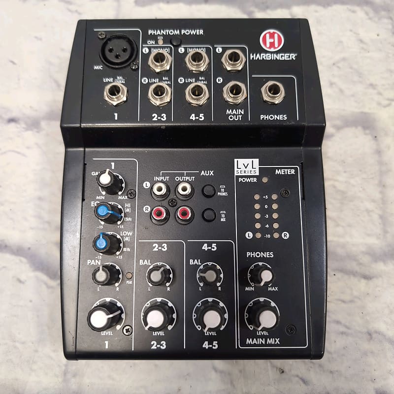Harbinger L502 5 Channel Mixer w/ Power Supply | Reverb