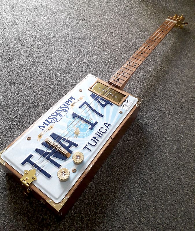 Mississippi License Plate Cigar Box Guitar | Reverb
