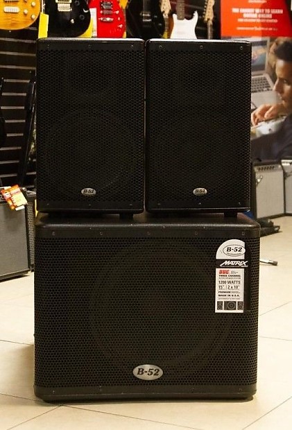 B-52 MATRIX-1500 1200-Watt 15 Sub & Two 10 2-Way Three Piece | Reverb