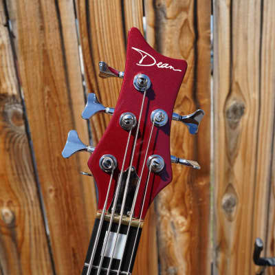 Dean USA Custom Shop Edge-5 Ruby Red 5-String Bass w/ Hard | Reverb