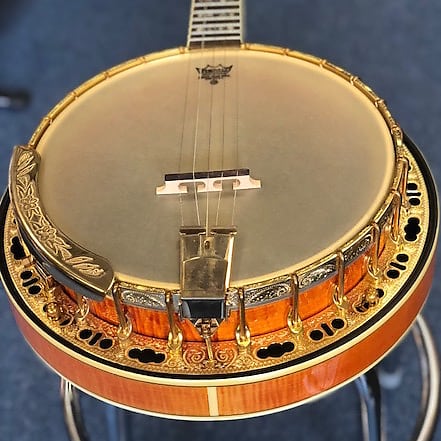 Countryman Pro Orange Town 5 string banjo Orange and Gold | Reverb