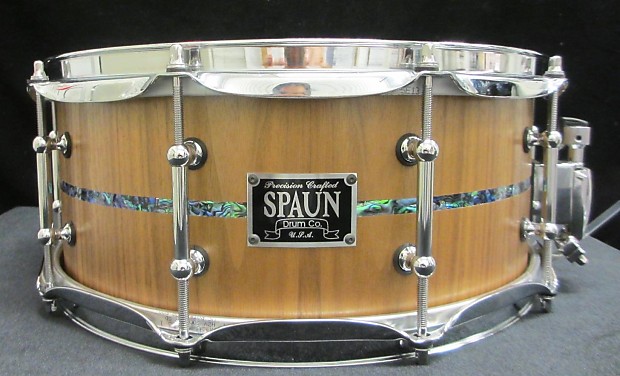 Spaun 6x14 Vertical Walnut Snare w/ Abalone Inlay | Reverb