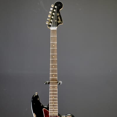 Fender Custom Shop Bass VI Heavy Relic Black // 3 Tone | Reverb