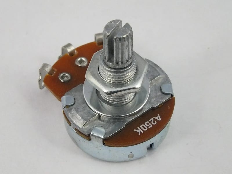 LARGE POTS Log A250k Volume Potentiometers 18mm Shaft Length | Reverb