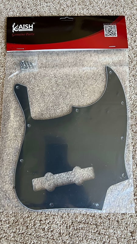 Kaish Fender Jazz Bass Pickguard - 5 string - Black | Reverb