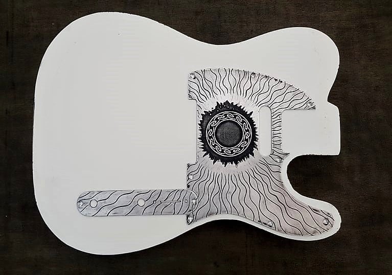 Custom telecaster hand-engraving etching relic celtic circle | Reverb