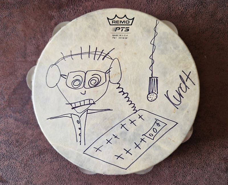 Signed Tambourine by Kurt Cobain, Nirvana + CoA | Reverb Signed Tambourine by Kurt Cobain, Nirvana + CoA | Reverb