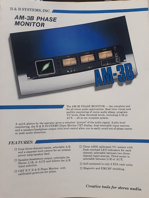 Operation and Maintenance Manual for B&B Systems Inc. AM-3B | Reverb