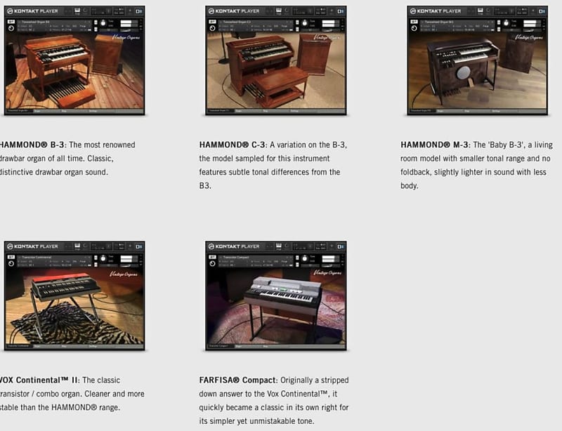 Native Instruments Vintage Organs Full Version DSP - License | Reverb