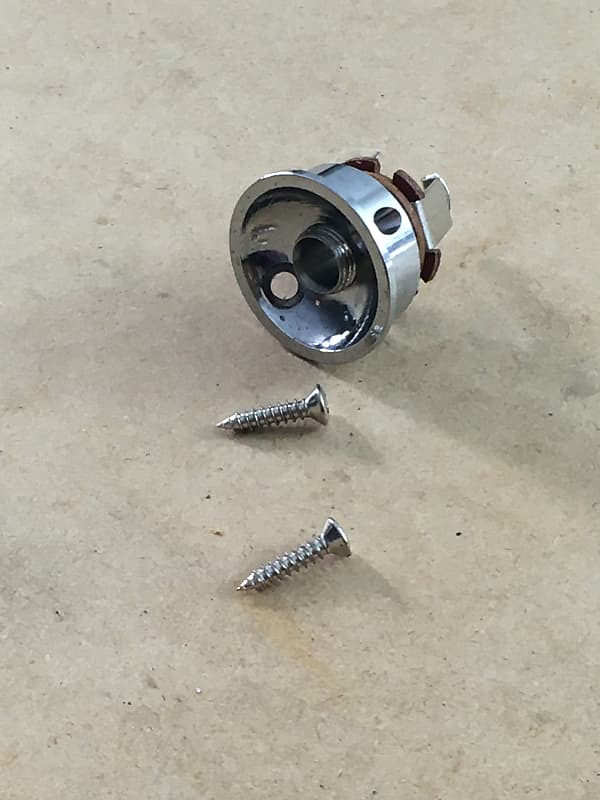 Chrome Relic For Fender Tele Output Jack Cup Guitar NOS Aged | Reverb