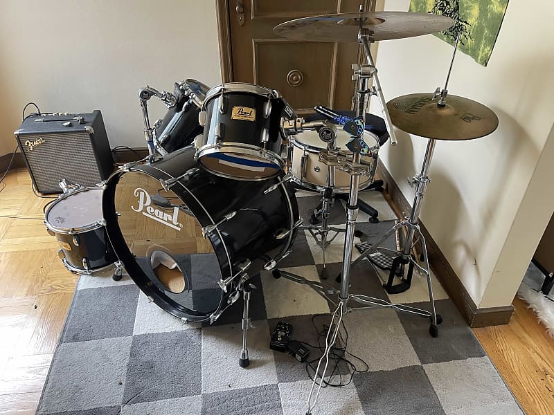 Pearl Masters Custom Kit Early 2000s - Black | Reverb