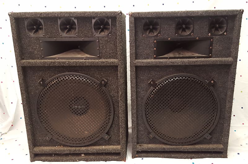 Gem Sound unpowered PA / DJ speakers pair (15”?) | Reverb