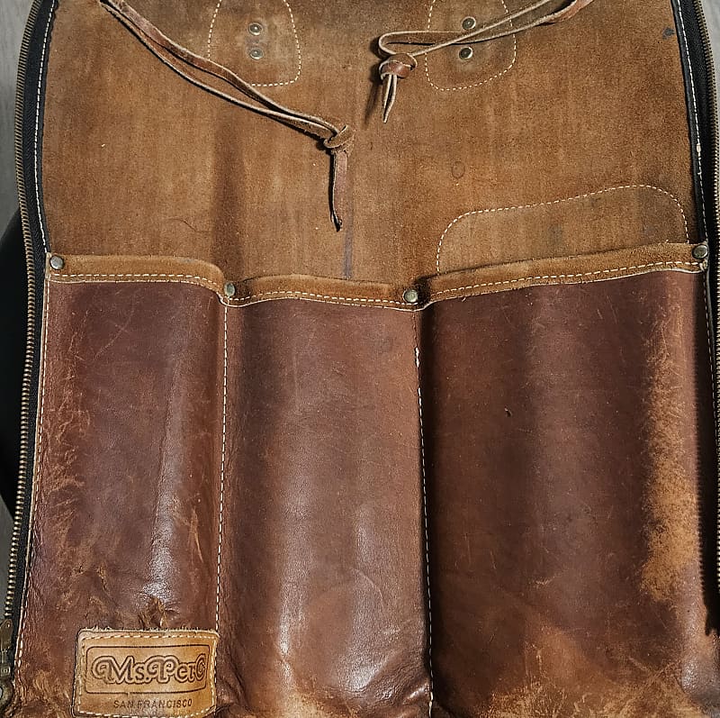 Ms.Perc Vintage Leather Drum Stick Bag 70's-80's - Keather | Reverb