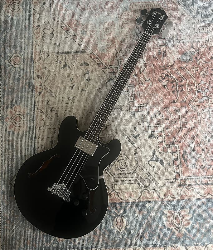 Epiphone Rivoli Bass Reissue 1999 - Black bridge pickup mod! | Reverb