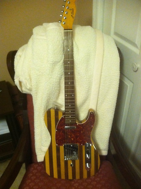 LDean Tele style Butcher Block with B-Bender Built in my shop | Reverb