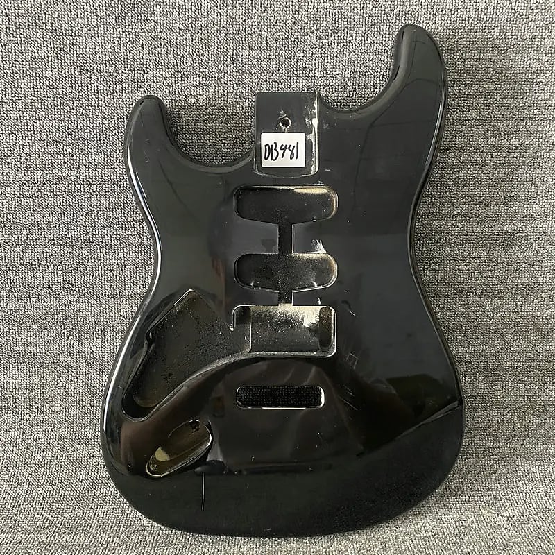 Lefty HSS Glossy Black Guitar Stratocaster Strat Style Body | Reverb