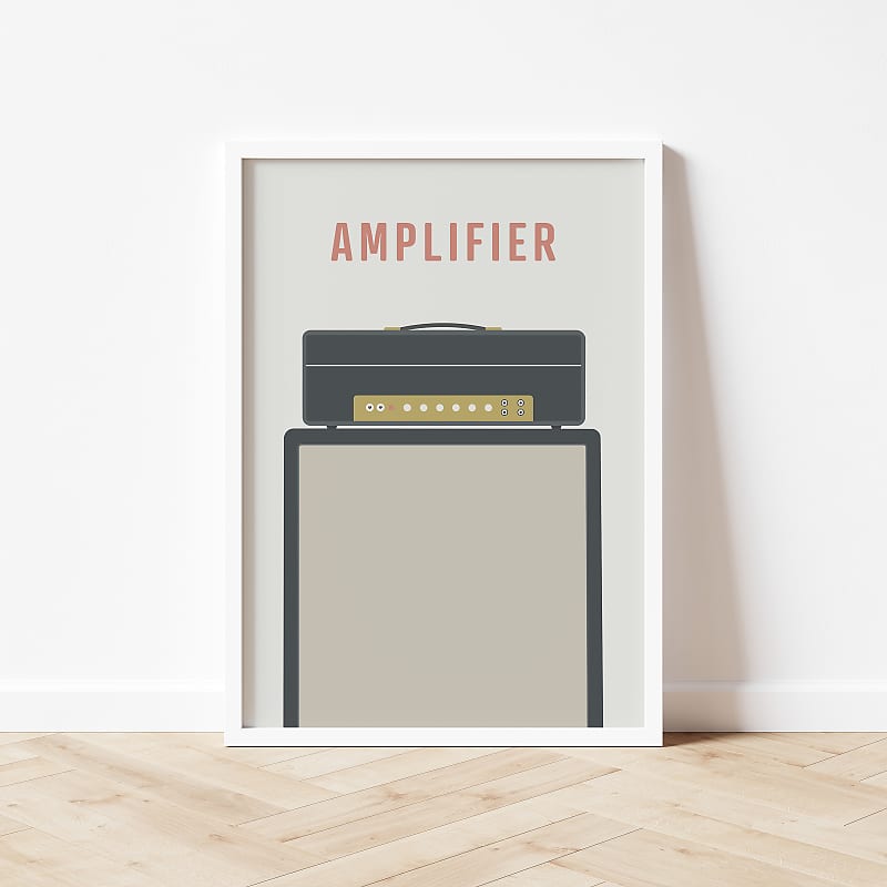 Marshall Amplifier Print - Amp Music Poster, Instrument Wall | Reverb