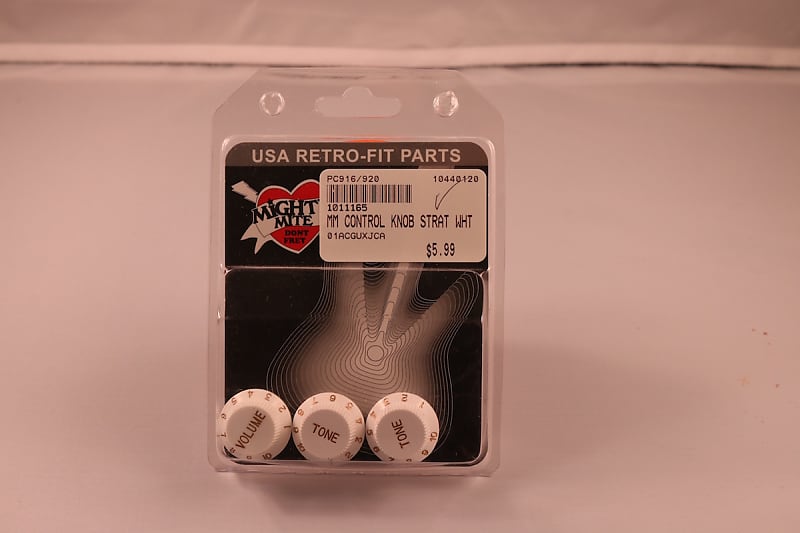 Mighty Mite 916/920 Ctrl Knobs White | Reverb