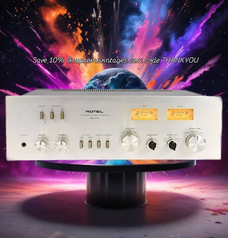 Vtg ROTEL RA-413 STEREO INTEGRATED AMPLIFIER Functions Well 1 | Reverb